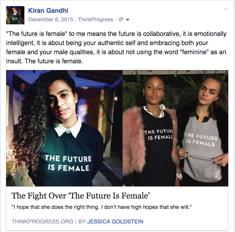 The Future is Female – Madame Gandhi | BLOG